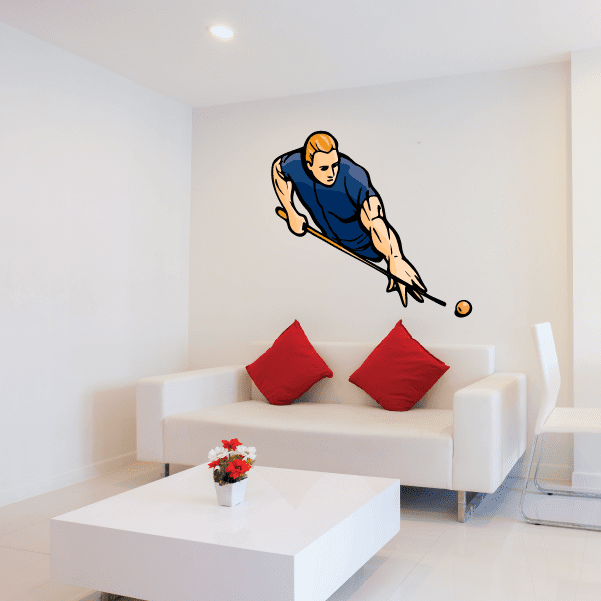 Billiard Leaning Pose Sticker