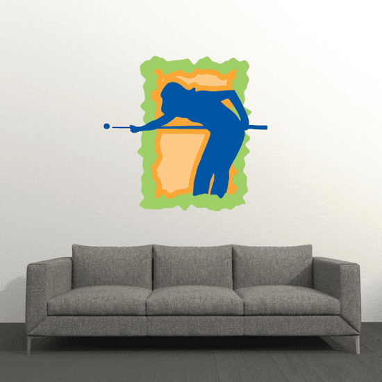 Billiard Low Leaning Player Decal