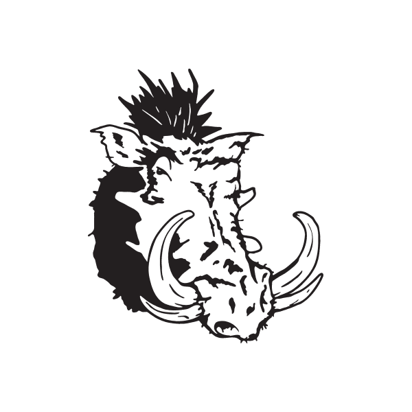 Boar Head With Tusks Decal