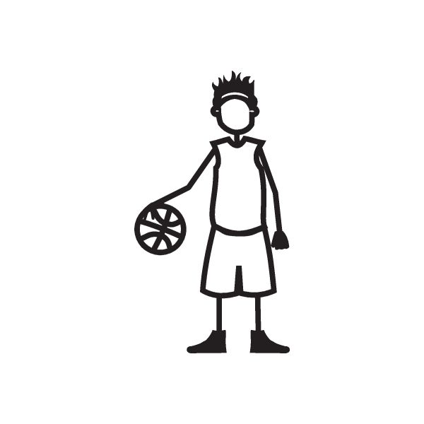 Boy Basketball Decal