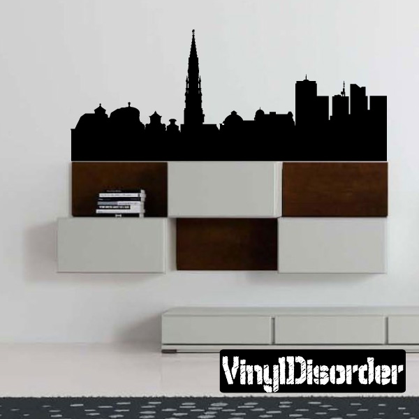 Brussels Belgium Skyline Wall Decal