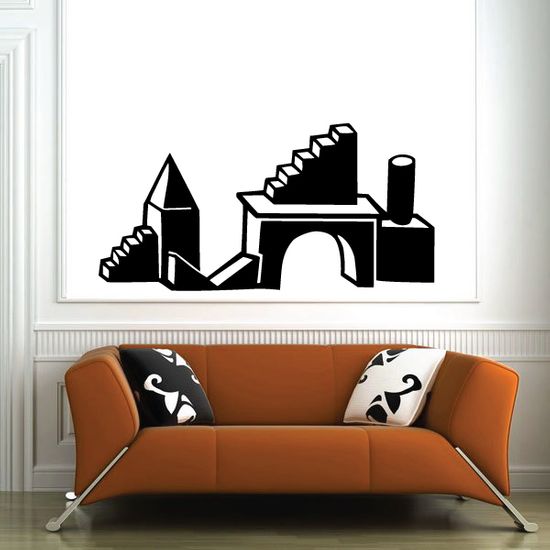 Building Blocks Wall Decal - Vinyl Decal - Car Decal - MC04
