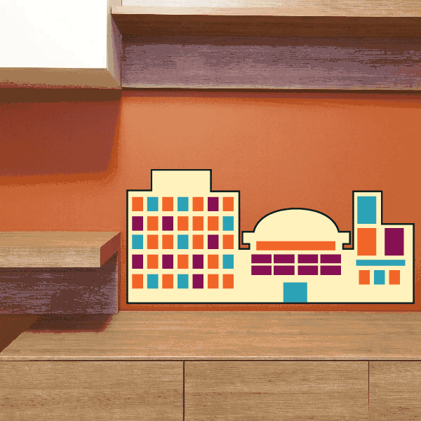 Building Wall Decal - Vinyl Decal - Car Decal - Idcolor003