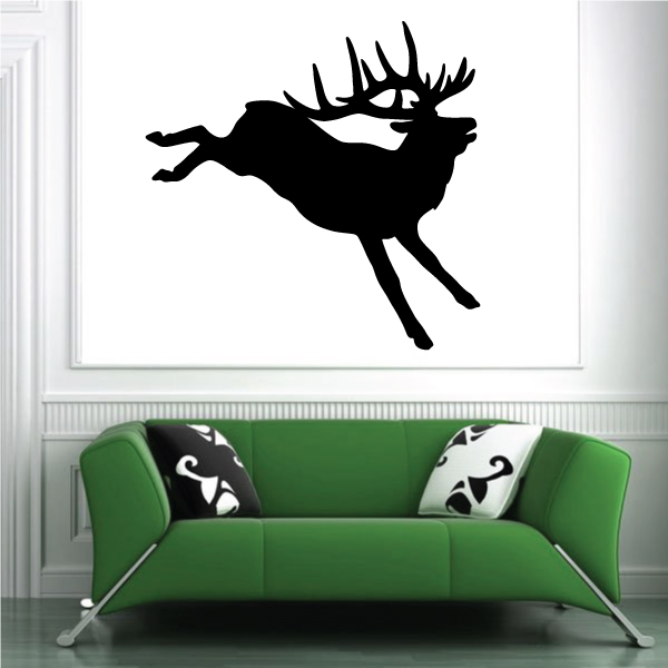 Bull Elk Bucking Decal