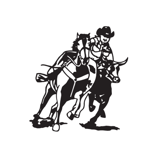 Bull Riding Wall Decal - Vinyl Decal - Car Decal - 040