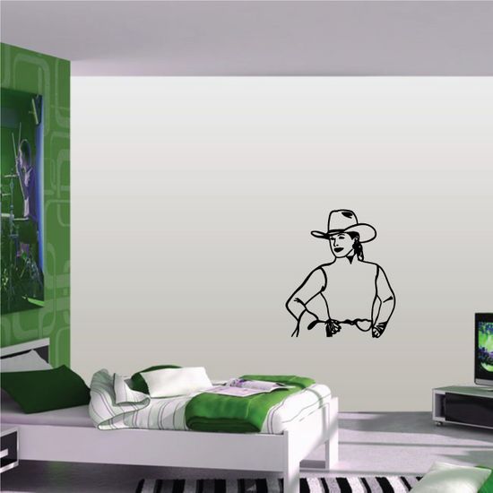Bull Riding Wall Decal - Vinyl Decal - Car Decal - 055