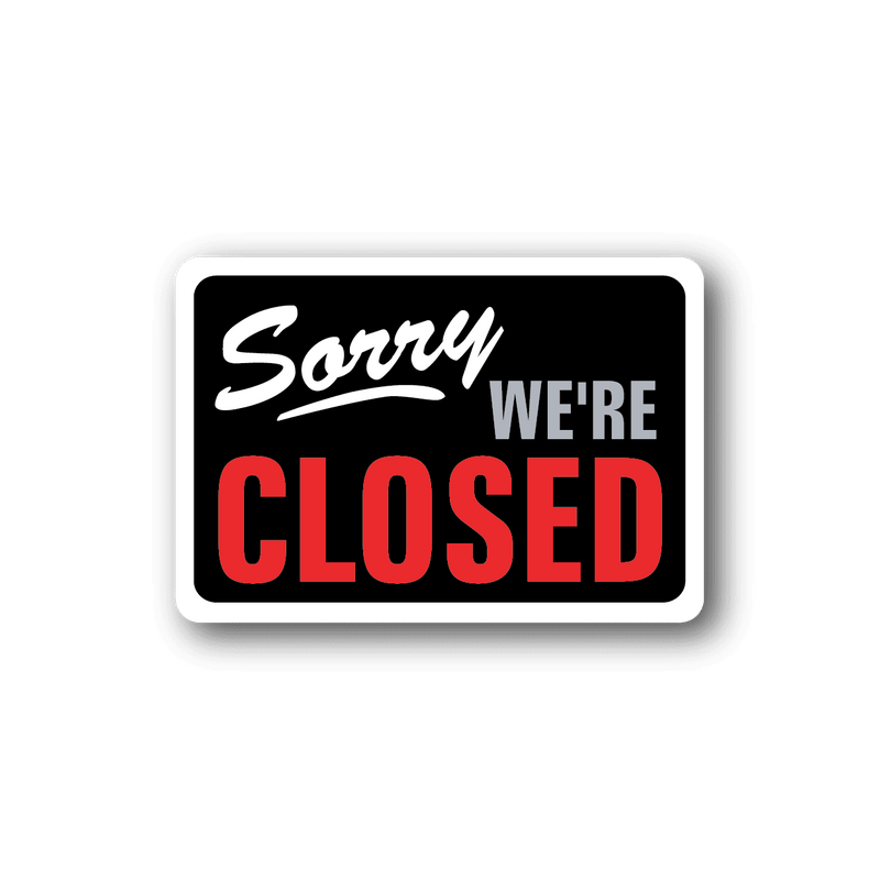 Business Open Closed Sign Wall Decal - Vinyl Sticker - Car Sticker ...