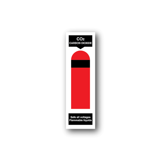 C02 Fire Extinguisher Sticker