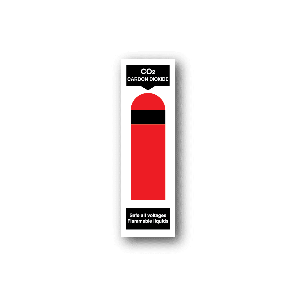 C02 Fire Extinguisher Sticker