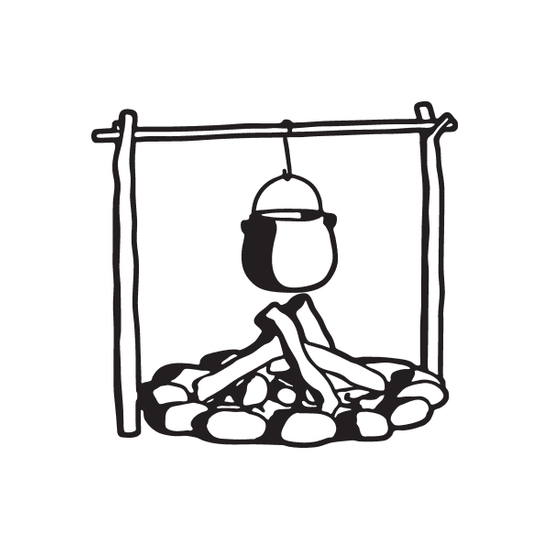 Camp Fire Wall Decal - Vinyl Decal - Car Decal - 014