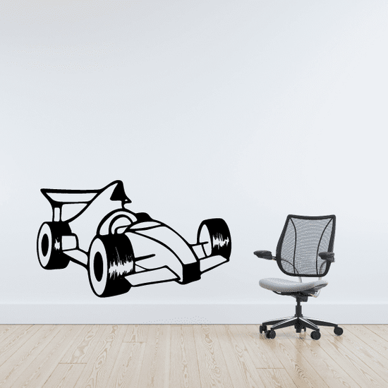 Cartoon Open Wheel Race Car Decal