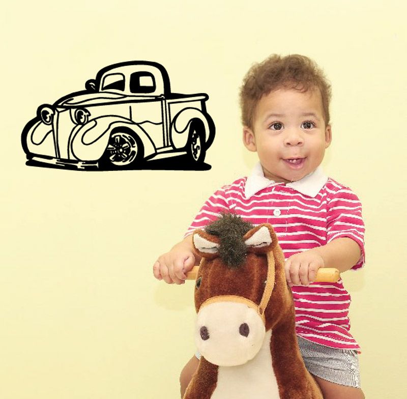 Cartoon Truck Wall Decal - Vinyl Decal - Car Decal - DC127