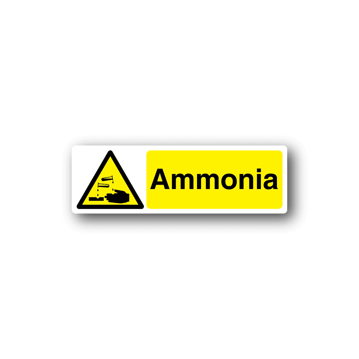 Caution Ammonia Sticker
