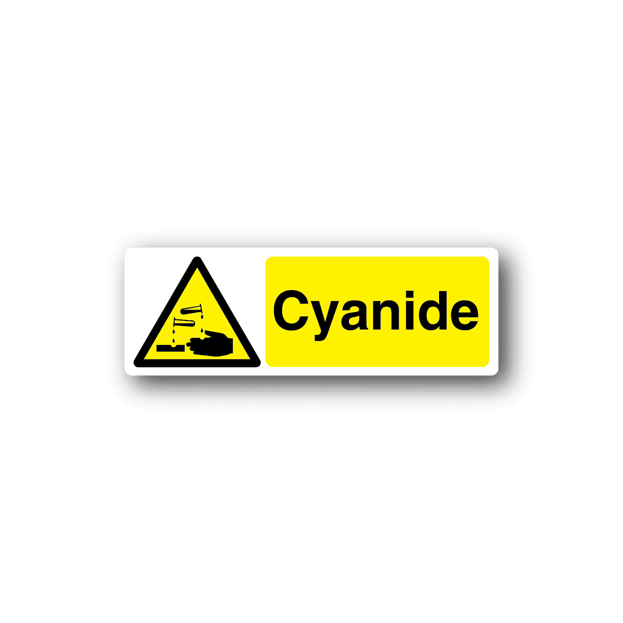 Caution Cyanide Sticker