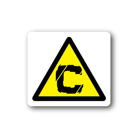 Caution Sign Sticker