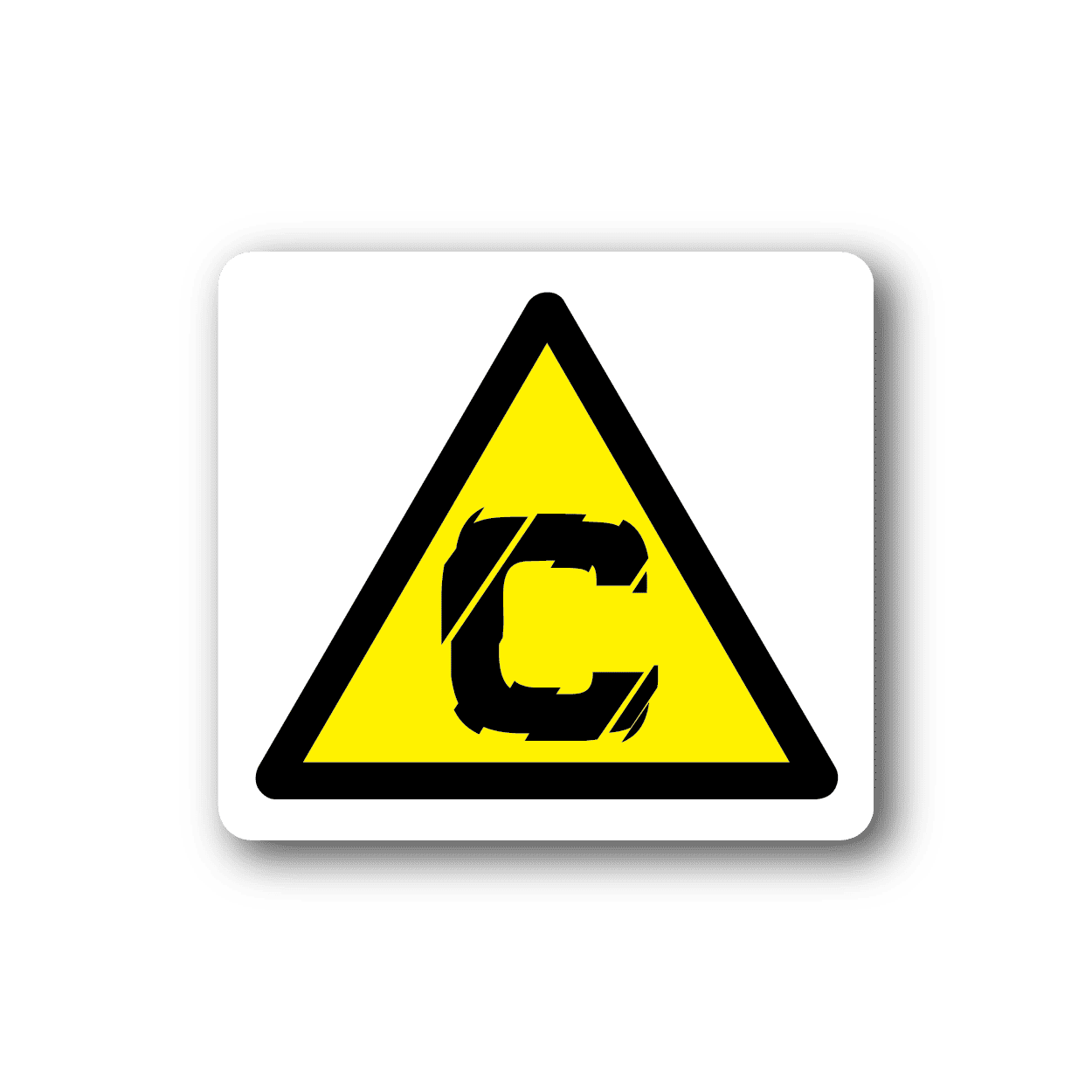Caution Sign Sticker