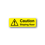 Caution Sloping Floor Sticker