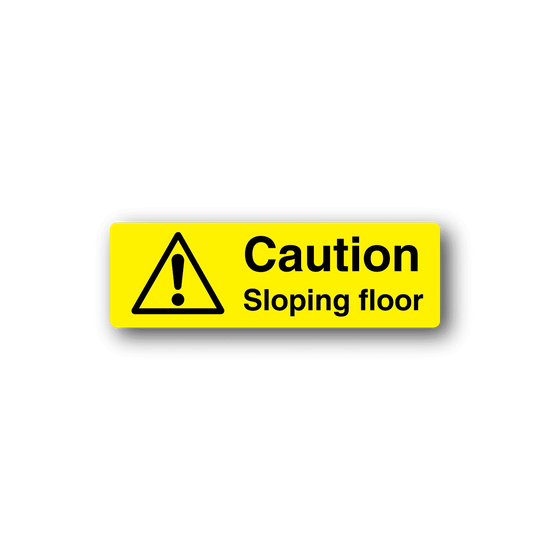 Caution Sloping Floor Sticker