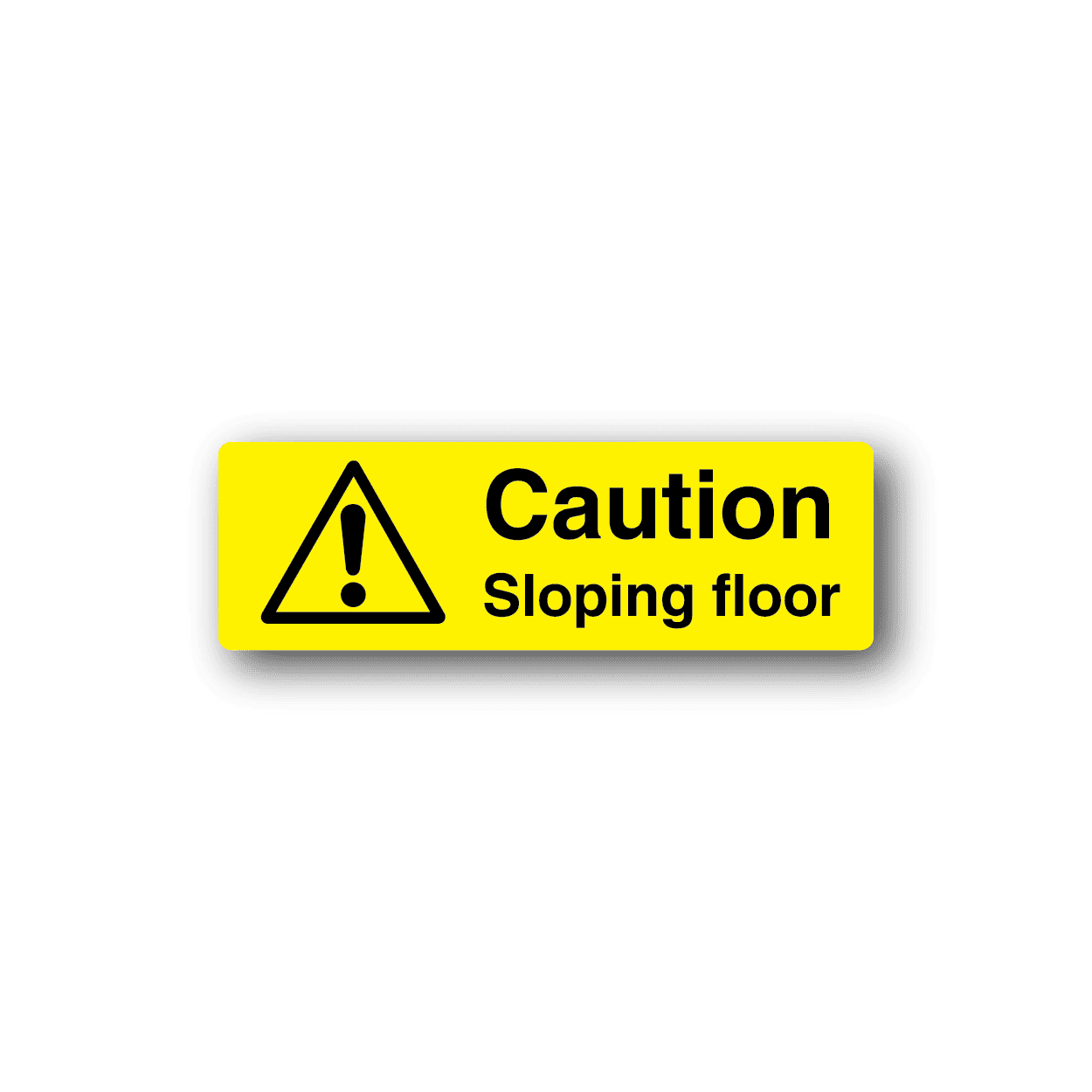 Caution Sloping Floor Sticker