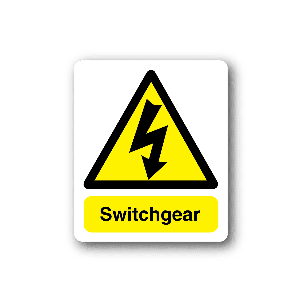 Caution Switch Gear Sticker