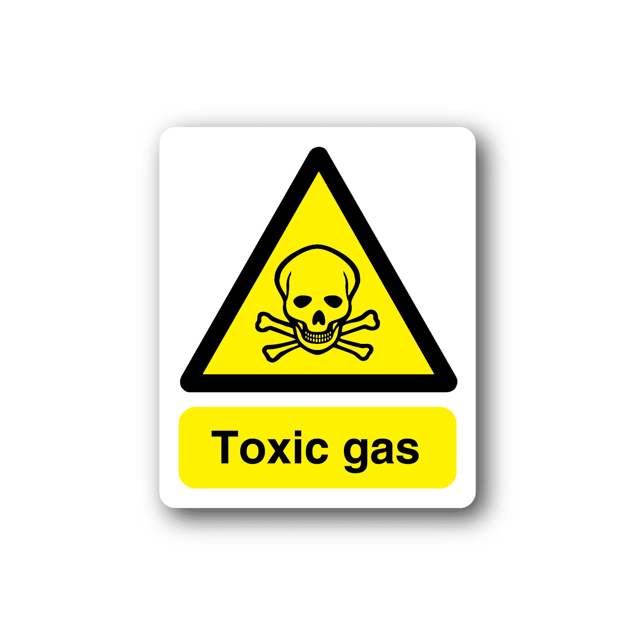 Caution Toxic Gas Sticker