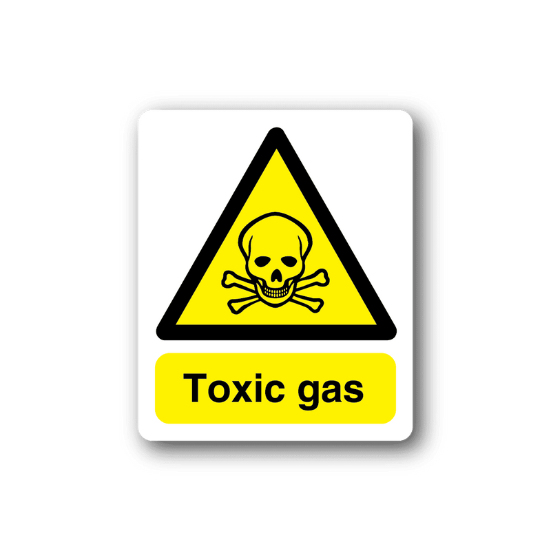 Caution Toxic Gas Sticker