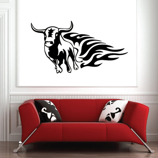 Charging Fire Trail Bull Decal