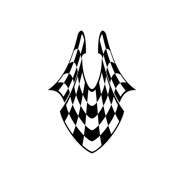 Checkered Flag Wall Decal - Vinyl Decal - Car Decal - CF08014