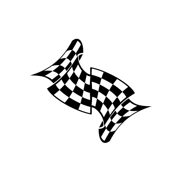 Checkered Flag Wall Decal - Vinyl Decal - Car Decal - CF08015