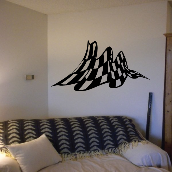 Checkered Flag Wall Decal - Vinyl Decal - Car Decal - CF08029