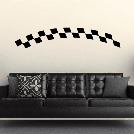 Checkered Flags Wall Decal - Vinyl Decal - Car Decal - SM021