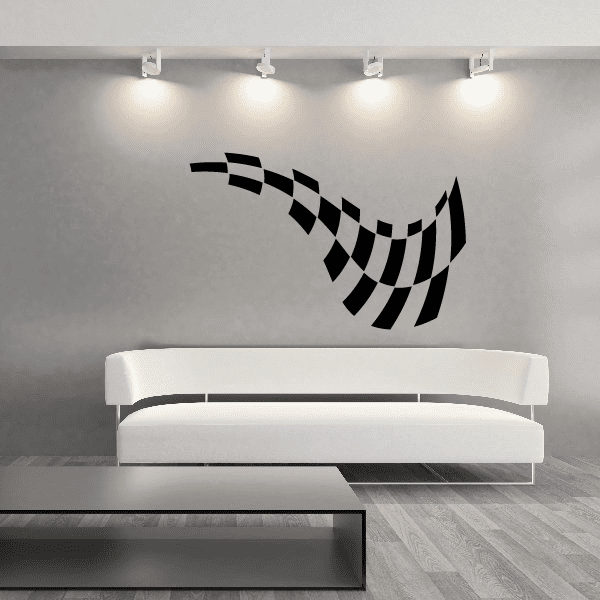 Checkered Flags Wall Decal - Vinyl Decal - Car Decal - SM034