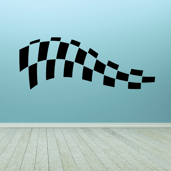 Checkered Flags Wall Decal - Vinyl Decal - Car Decal - SM042