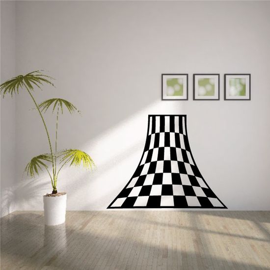 Checkered Pattern Wall Decal - Vinyl Decal - Car Decal - CF8001
