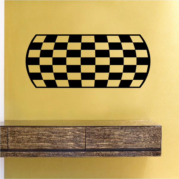 Checkered Pattern Wall Decal - Vinyl Decal - Car Decal - CF8017