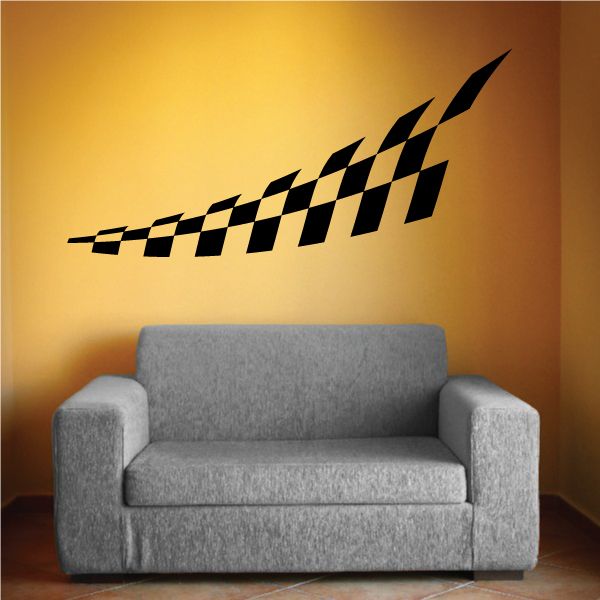 Checkered Pattern Wall Decal - Vinyl Decal - Car Decal - CF8024