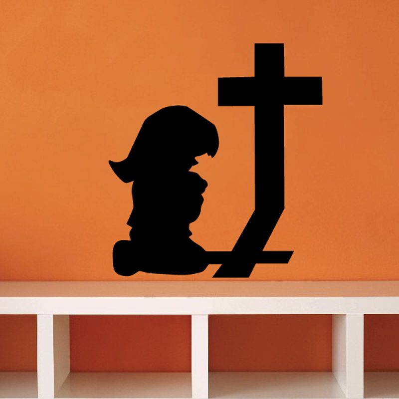 Child Girl Praying Decal