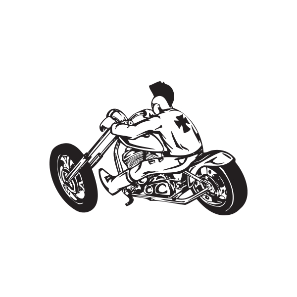 Chopper Wall Decal - Vinyl Decal - Car Decal - DC 056