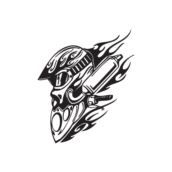 Chopper Wall Decal - Vinyl Decal - Car Decal - DC 214