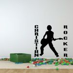 Christian Rocker Playing Guitar Decal