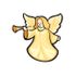 Christmas Decoration Angel with Horn Sticker