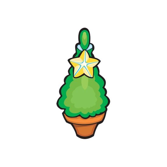 Christmas Decoration Single Star on Tree Sticker