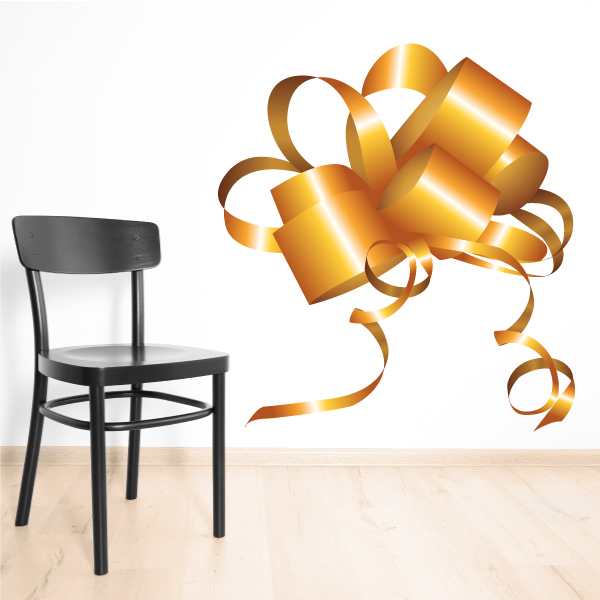 Christmas Ribbon Wall Decal - Vinyl Sticker - Car Sticker - IDCOLOR005