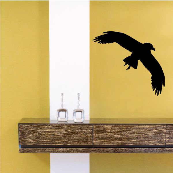 Circling Crow Silhouette Decal