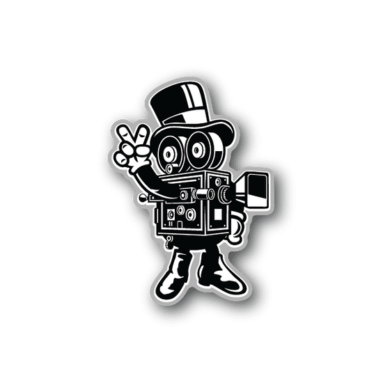 Classic Camera Man Sticker