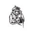 Clown Holding Double Knives Decal