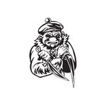 Clown Holding Double Knives Decal