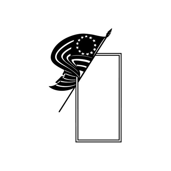 Colonial America Flag Frame Decal