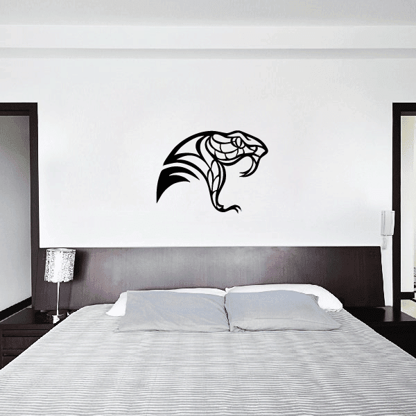 Contour Style Snake Head Decal
