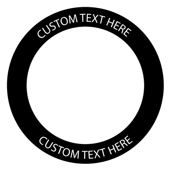 Cornhole board circle decal with custom text - 8" circle